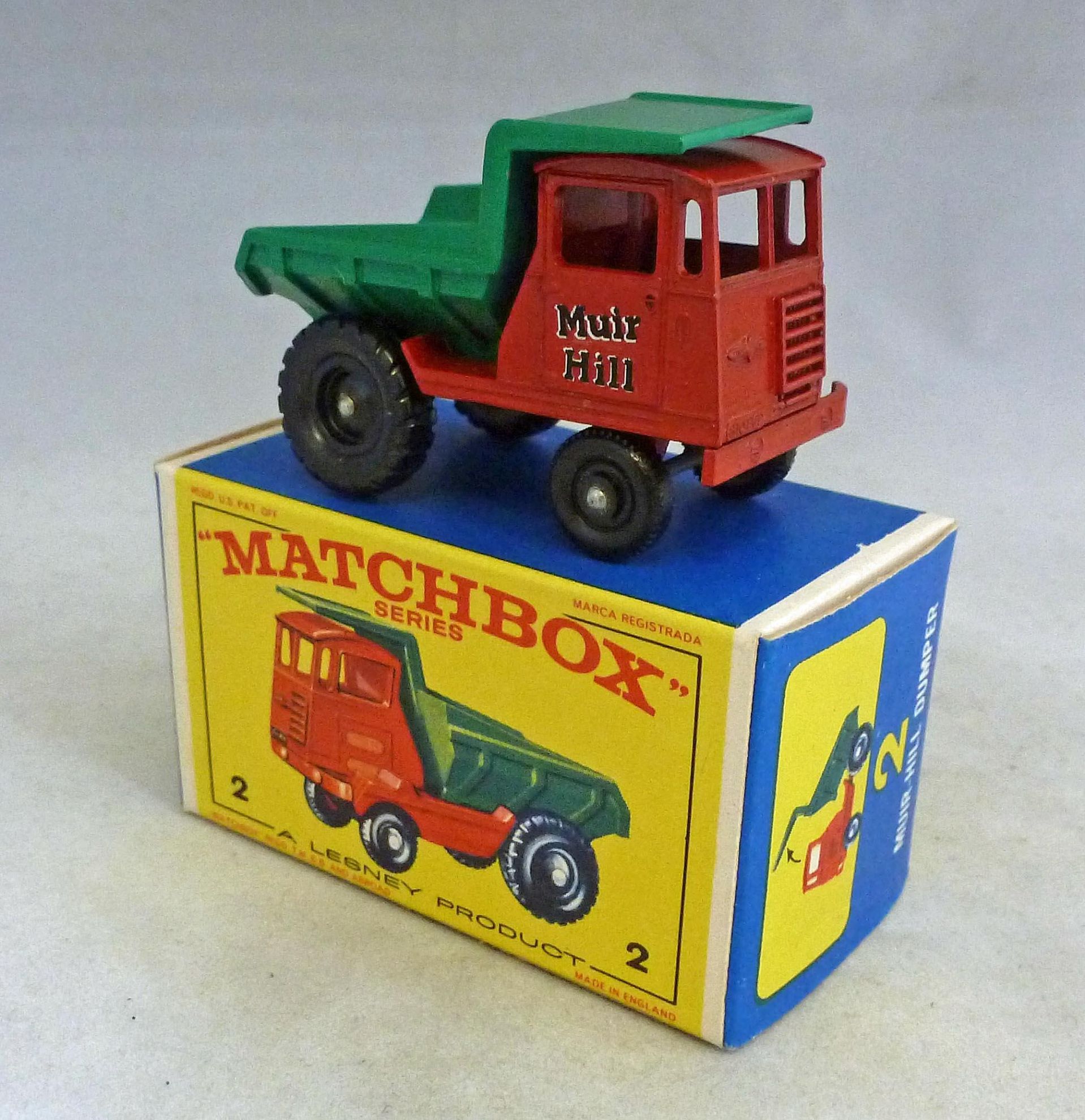 Rockertron Toys. Matchbox Toys MB2c Muir Hill Dumper with MUIR HILL Decal
