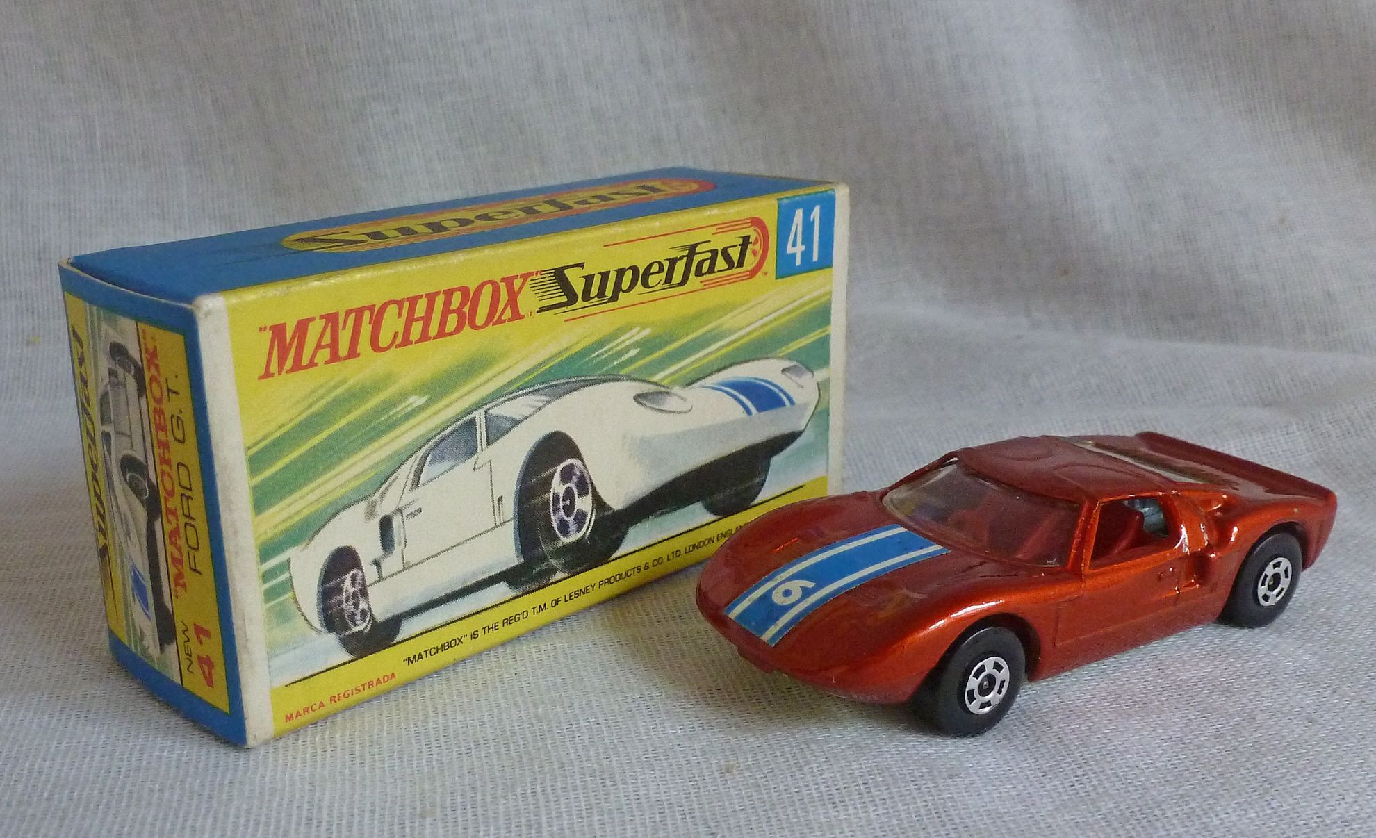 Rockertron Toys. Matchbox Superfast MB41c Ford GT40 Bronze with VANILLA ...