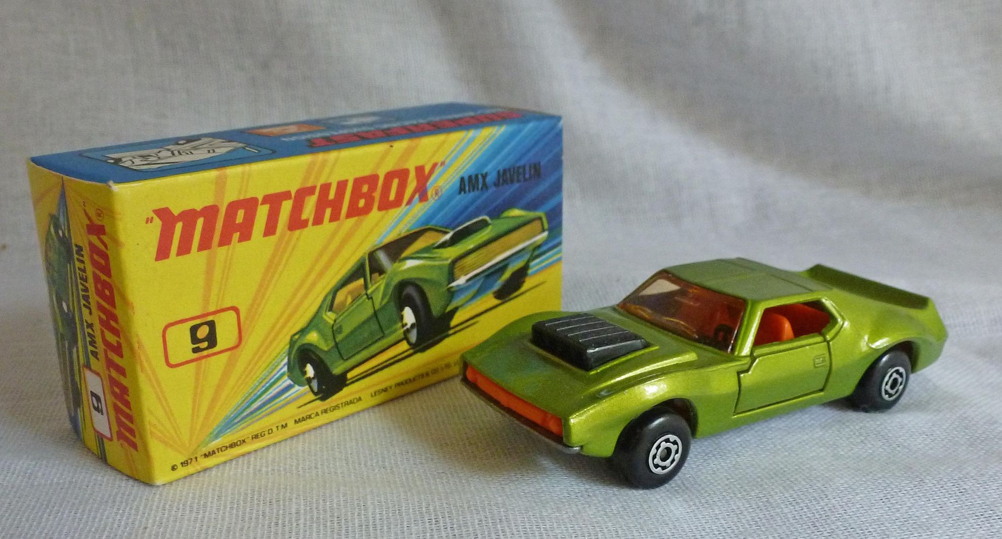 Rockertron Toys. Matchbox Superfast MB9e AMX Javelin Light Green with ...