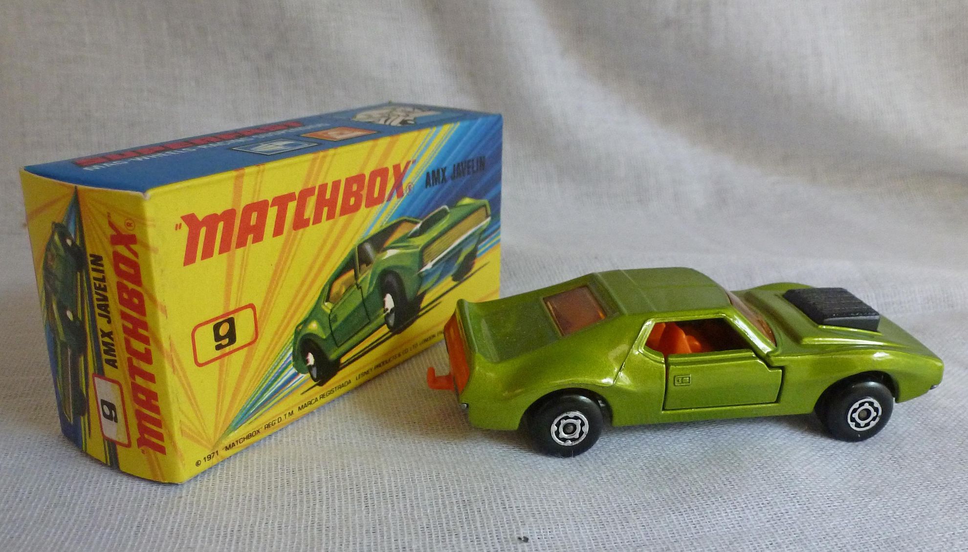 Rockertron Toys. Matchbox Superfast MB9e AMX Javelin Light Green with ...