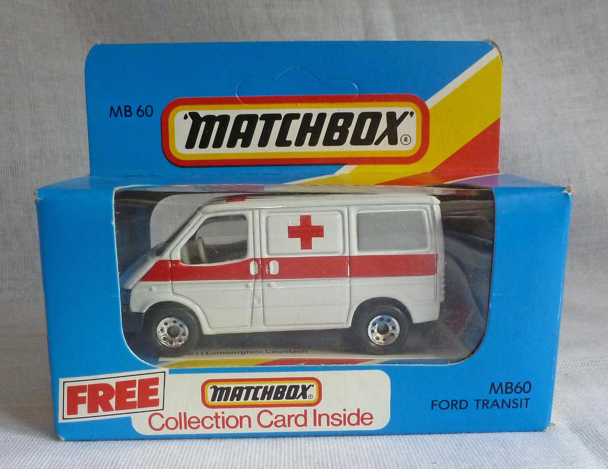 Rockertron Toys. Matchbox Blue Box MB60 Ford Transit Ambulance [B]