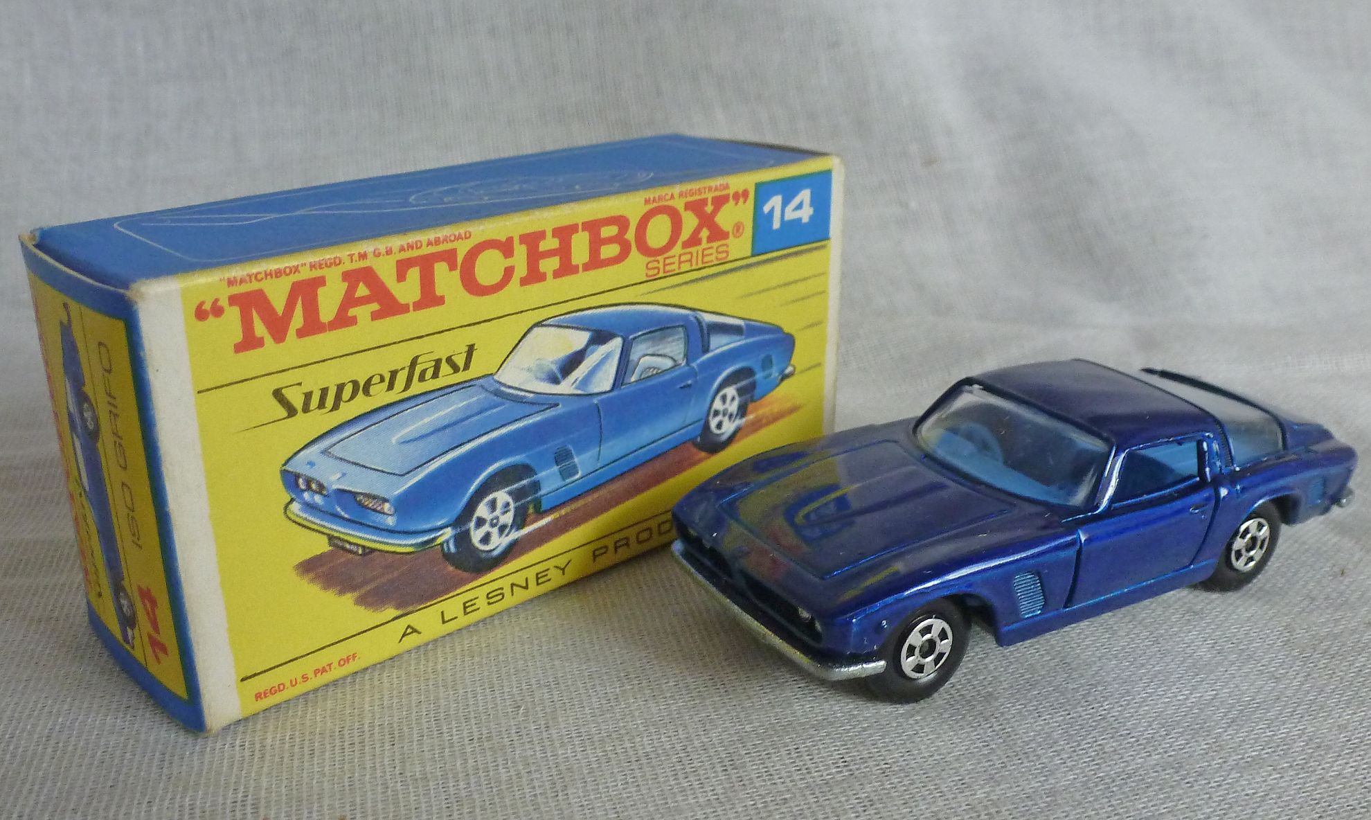 Rockertron Toys. Matchbox Superfast MB14d ISO Grifo with Dark Blue ...