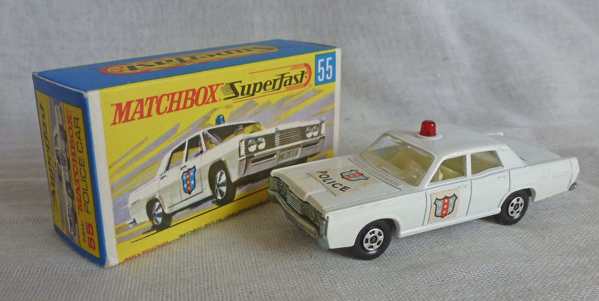 Rockertron Toys. Matchbox Superfast MB55d Mercury Police Car with Red ...