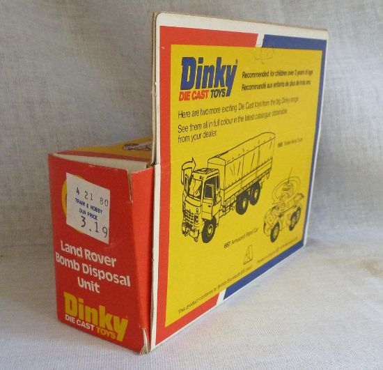 Rockertron Toys. Dinky Toys 604 Land Rover Bomb Disposal Unit
