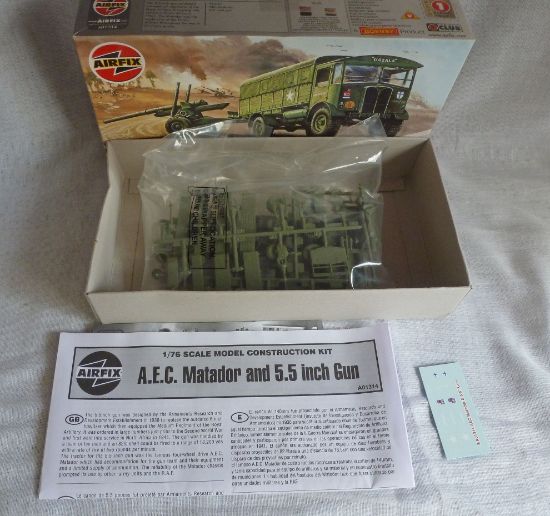 Rockertron Toys. Airfix Series 1 Matador & 5.5 Gun 00 Scale Model Kit [B]