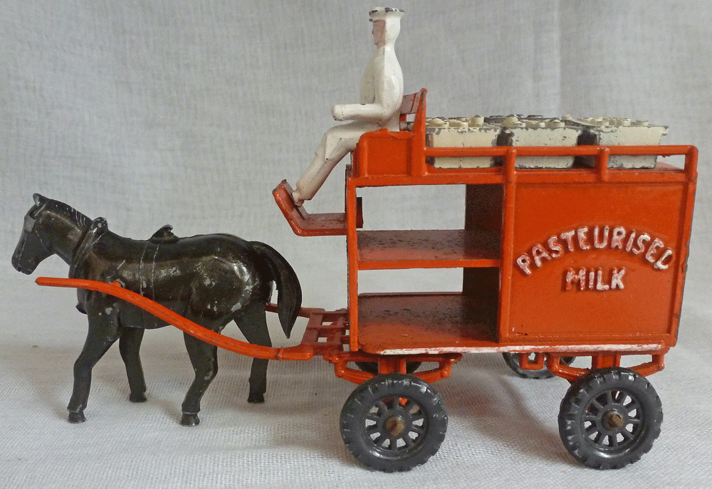 Rockertron Toys. Early Lesney Toys Horse Drawn Milk Float [with infill]