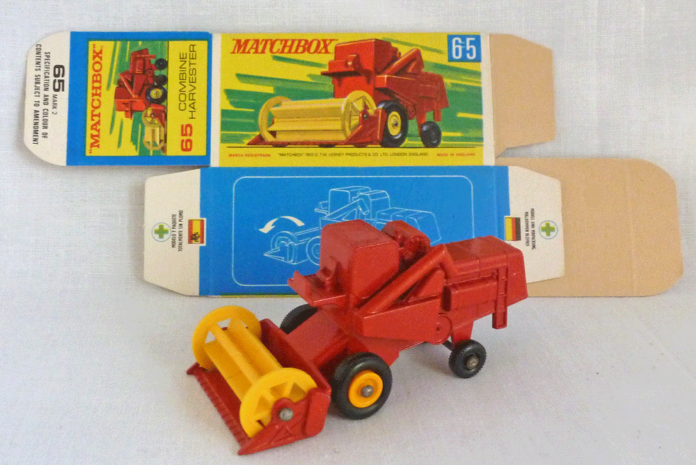 Rockertron Toys. Matchbox Toys MB65c Class Combine Harvester with MINT ...