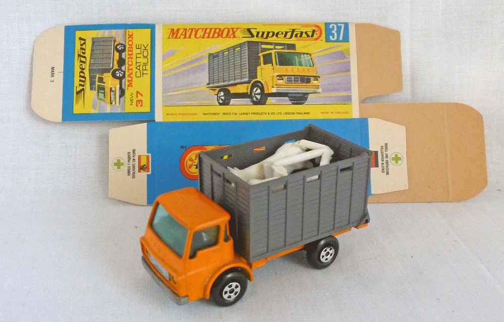 Rockertron Toys. Matchbox Superfast MB37c Dodge Cattle Truck ORANGE ...