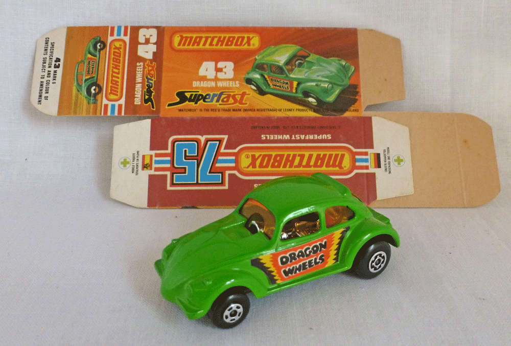Rockertron Toys. Matchbox Superfast MB43d VW Dragon Wheels Light Green ...