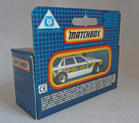 Rockertron Toys. Matchbox Dark Blue Box MB1 Jaguar XJ6 Police Car