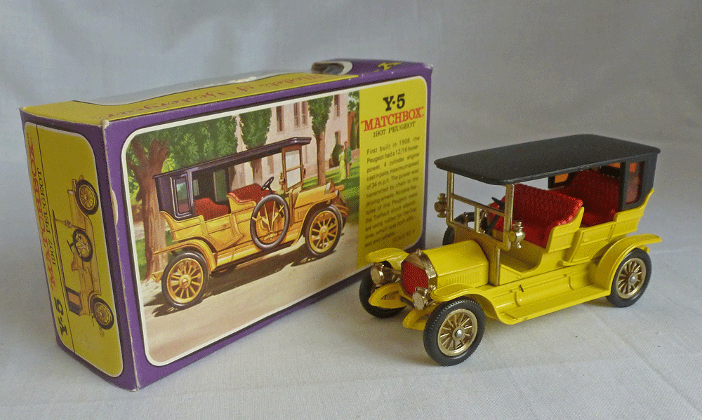 Rockertron Toys. Matchbox Models of Yesteryear Y-5c 1907 Peugeot Yellow ...