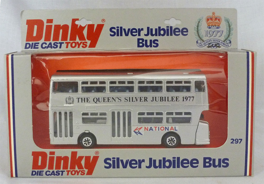 Rockertron Toys. Dinky Toys 297 Silver Jubilee Bus