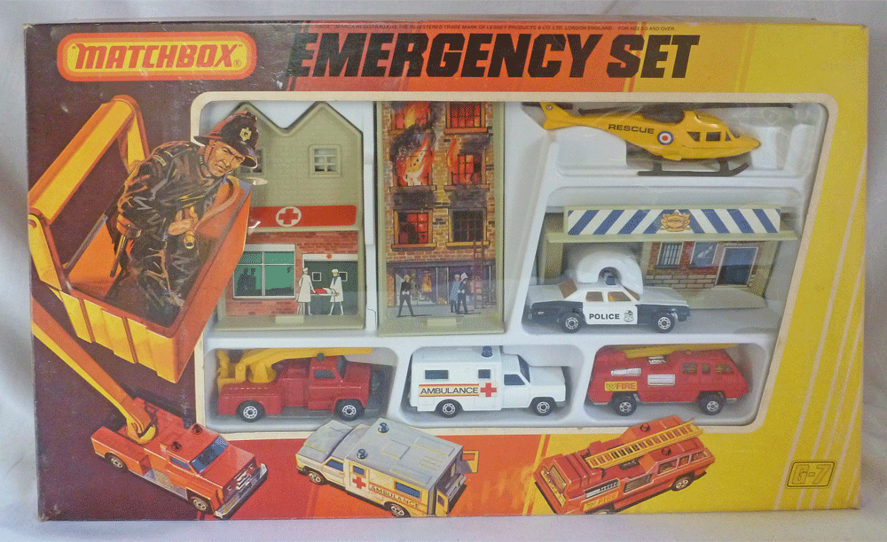 Rockertron Toys. Matchbox Superfast G-7 Emergency Gift Set