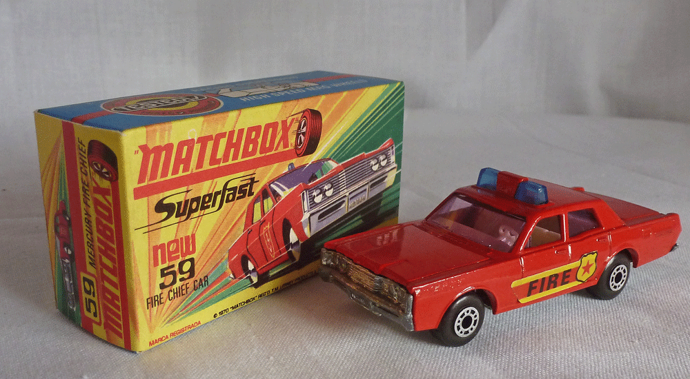Rockertron Toys. Matchbox Superfast MB59d Mercury Fire Chief Car with ...