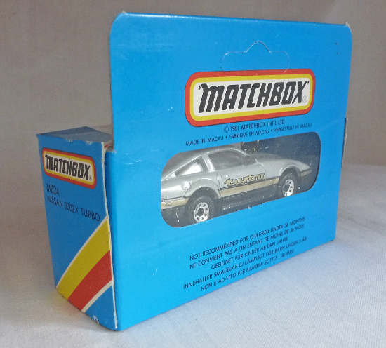 Rockertron Toys. Matchbox Blue Box MB24 Nissan 300 ZX Turbo Grey 8 Dot ...