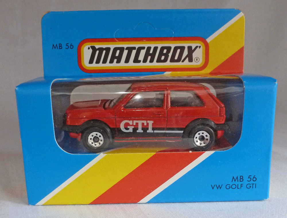 Rockertron Toys. Matchbox Blue Box MB56 VW Golf GTI Large Tampo CP 8 ...