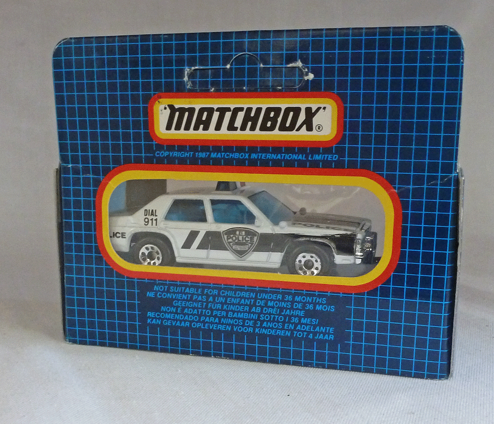 Rockertron Toys. Matchbox Dark Blue Box MB51 Ford LTD Police