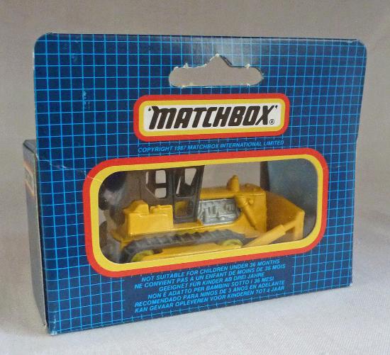 Rockertron Toys. Matchbox Dark Blue Box MB9 Caterpillar Bulldozer