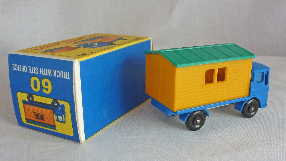 Rockertron Toys. Matchbox Toys MB60b Leyland Site Hut Truck E3 Box