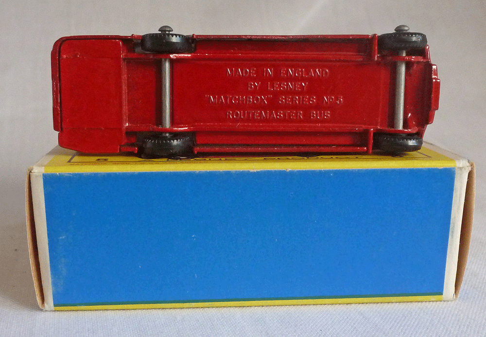 Rockertron Toys. Matchbox Toys MB5d Routemaster Bus "Baron of Beef"