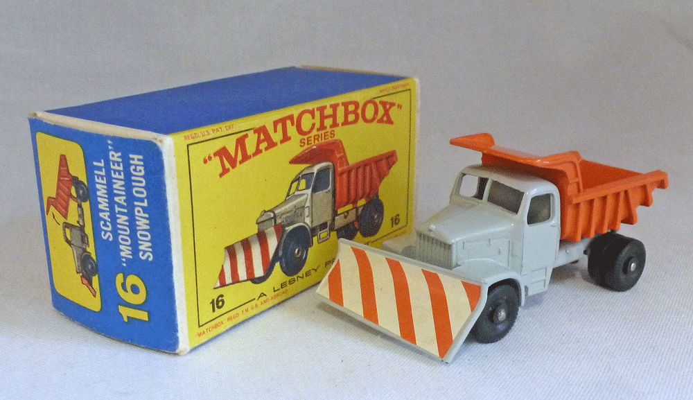 Rockertron Toys. Matchbox Toys MB16c Scammel Snow Plough with Orange ...