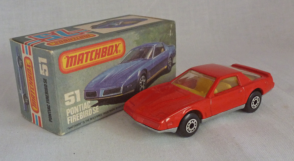 Rockertron Toys. Matchbox Superfast MB51f Pontiac Firebird with YELLOW ...