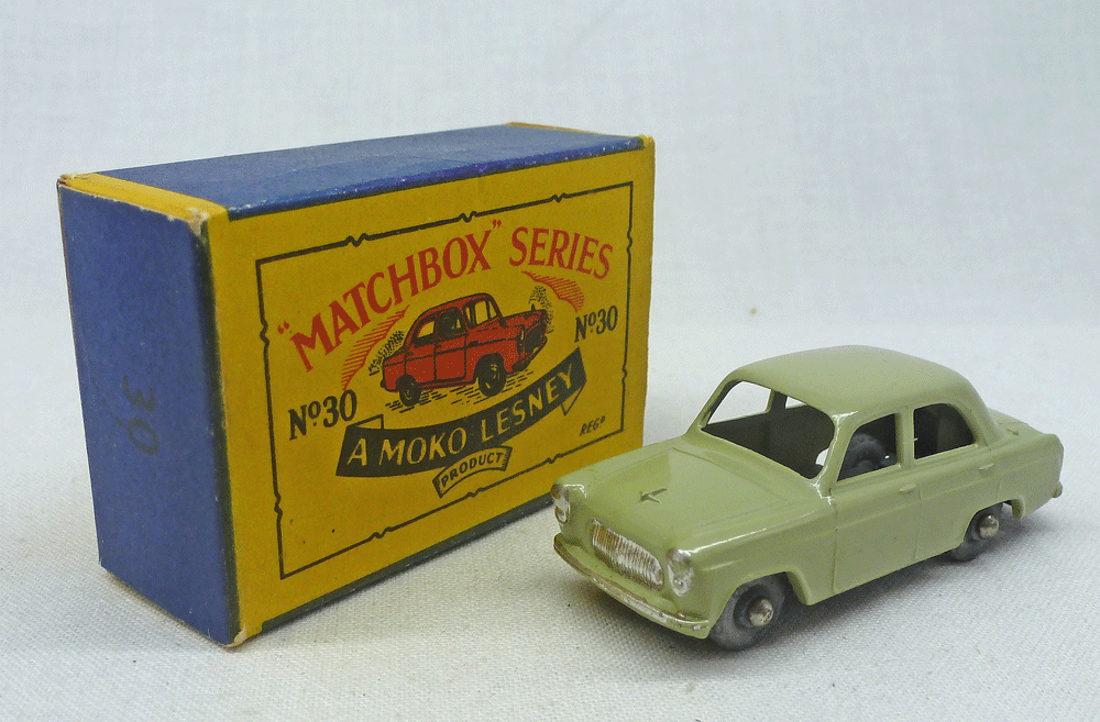 Rockertron Toys. Moko Lesney Matchbox MB30a Ford Prefect with Metal ...