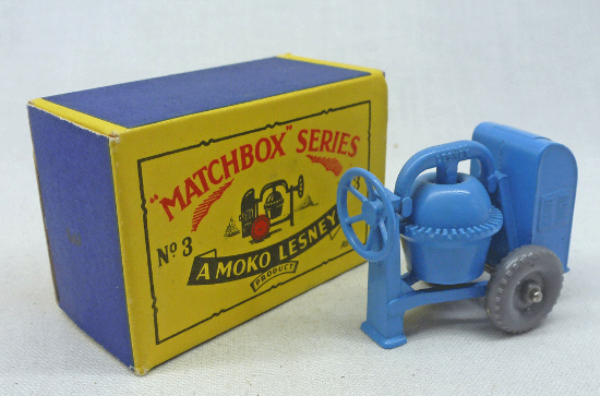 Rockertron Toys. Moko Lesney Matchbox MB3a Cement Mixer with GPW B2 Box