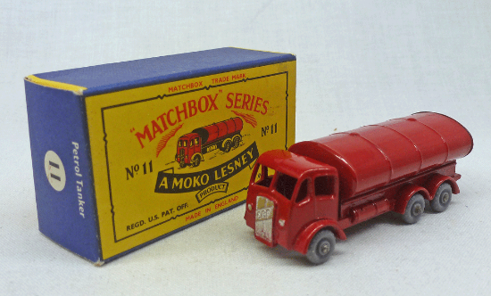 Rockertron Toys. Moko Lesney Matchbox MB11b ERF Road Tanker GPW B5 Box