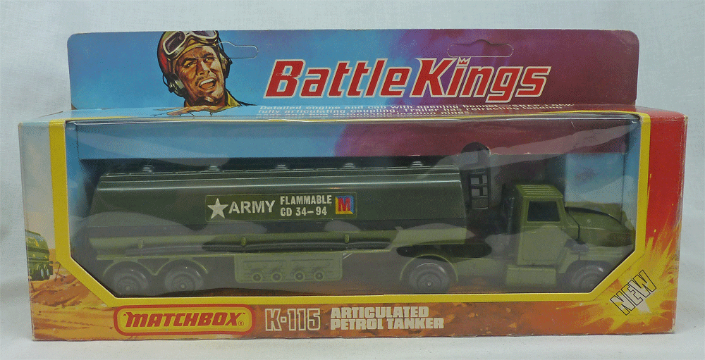 Rockertron Toys. Matchbox Battle Kings K-115 Petrol Tanker