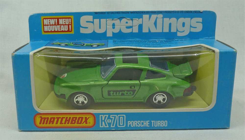 Rockertron Toys. Matchbox SuperKings K-70 Porsche Turbo Green