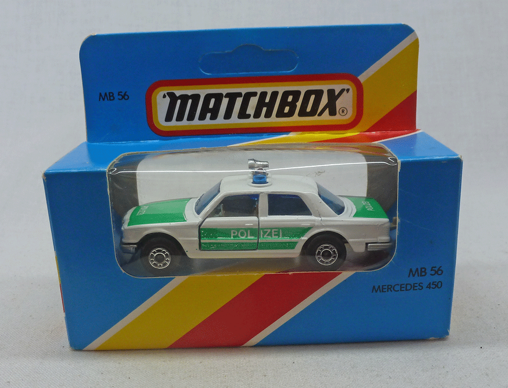 Rockertron Toys. Lesney Matchbox Blue Box MB56g Mercedes Polizei with ...
