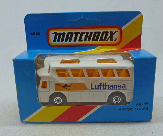 Rockertron Toys. Lesney Matchbox Blue Box MB65e Airport Coach WHITE ...
