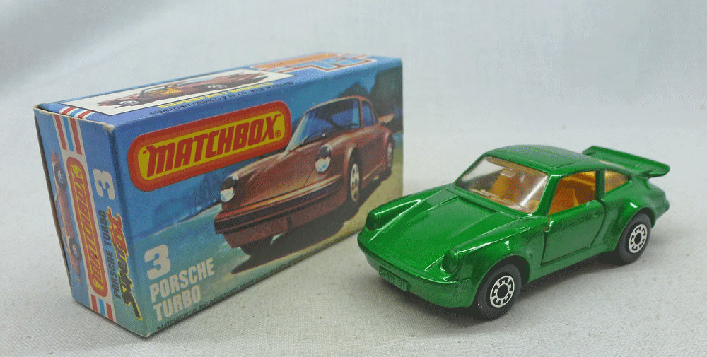 Rockertron Toys. Matchbox Superfast MB3e Porsche Turbo Green with ...