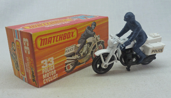 Rockertron Toys. Matchbox Superfast MB33e Police Motorcycle with Black ...