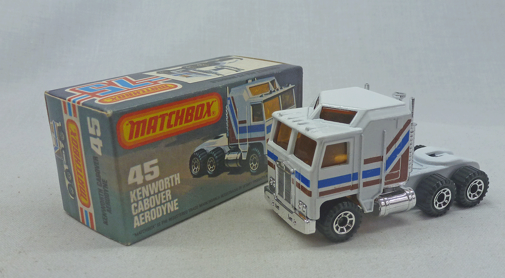 Rockertron Toys. Matchbox Superfast MB45e Kenworth Cabover White with ...