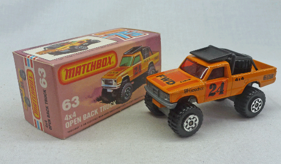 Rockertron Toys. Matchbox Superfast MB63e 4x4 Open Back Truck Orange ...