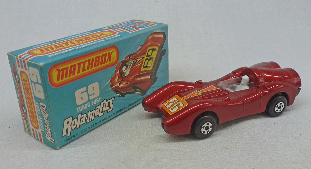 Rockertron Toys. Matchbox Superfast MB69d Turbo Fury with 86 Label