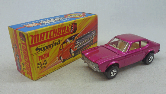 Rockertron Toys. Matchbox Superfast MB54c Ford Capri Crimson