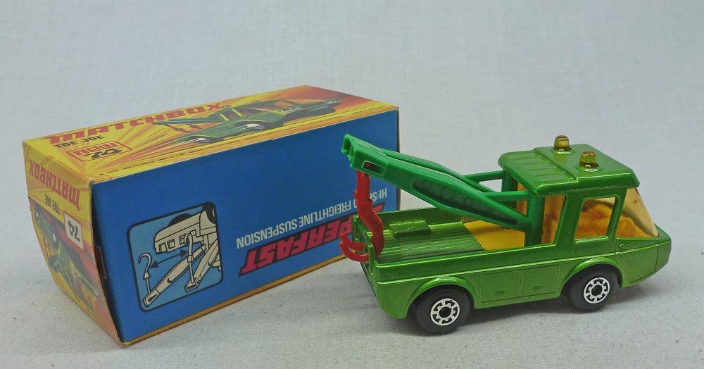 Rockertron Toys. Matchbox Superfast MB74c Toe Joe Mid Green 5A Wheels