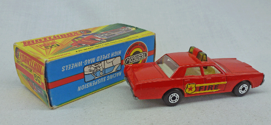 Rockertron Toys. Matchbox Superfast MB59d Mercury Fire Chief Car GREEN ...